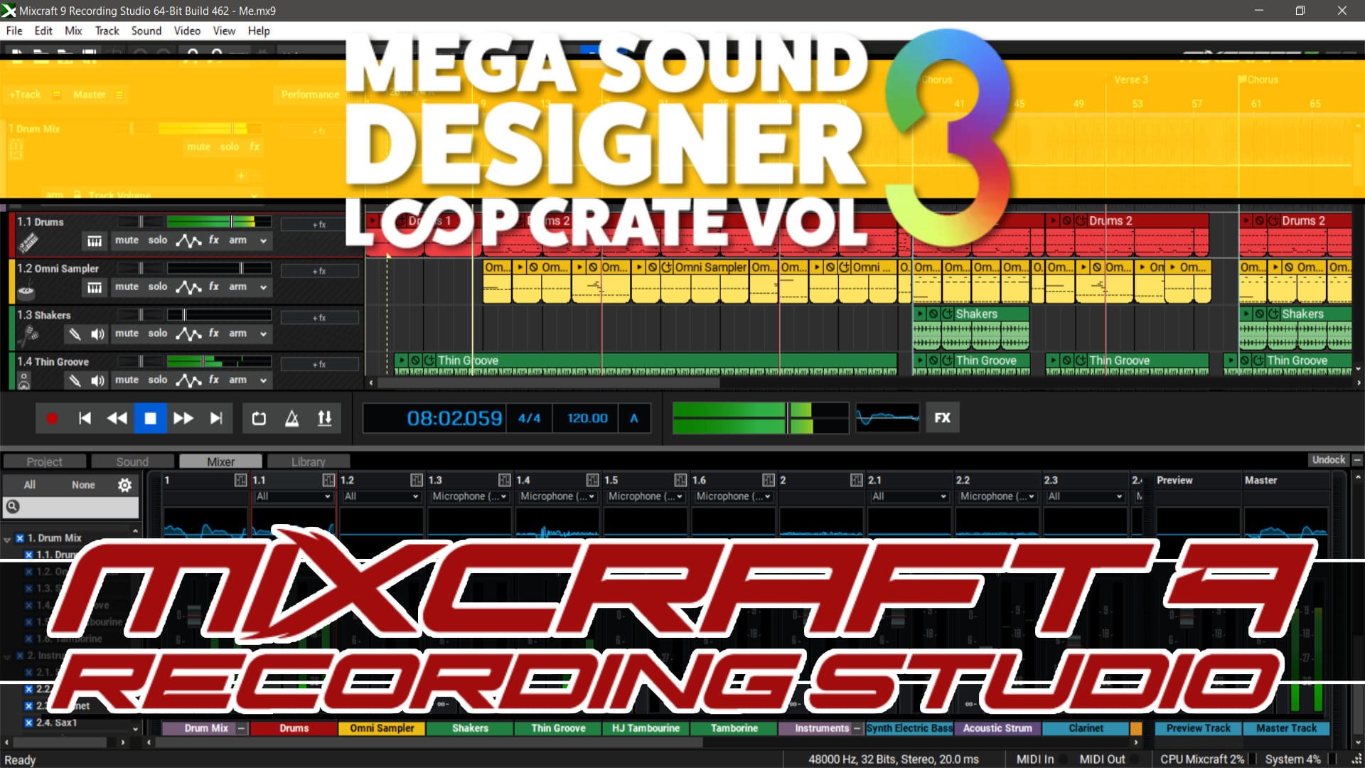 Mega Sound Designer Loop Crate Vol 3 (Mixcraft 9) Bundle